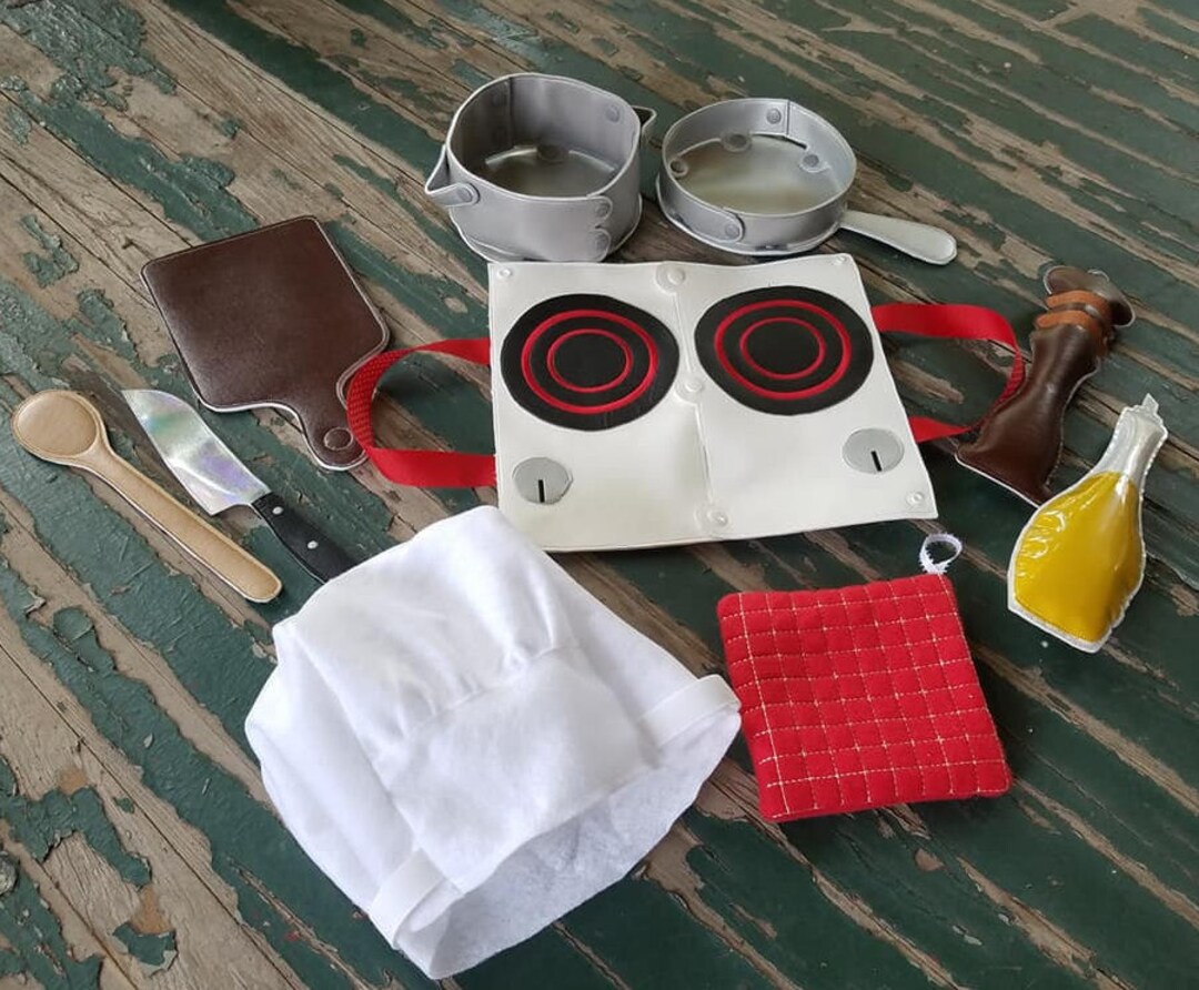 Vinyl Chef Set , Dress up , Pretend Play , Vinyl and Felt Chef Pretend ...
