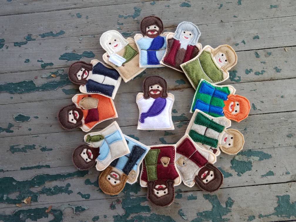 Felt Jesus & Twelve Disciples Puppets: Christian Story Set - Etsy