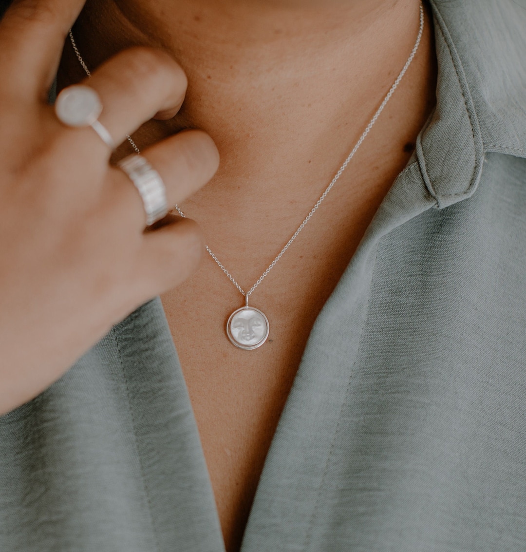 Pearl Moon Necklace - Etsy