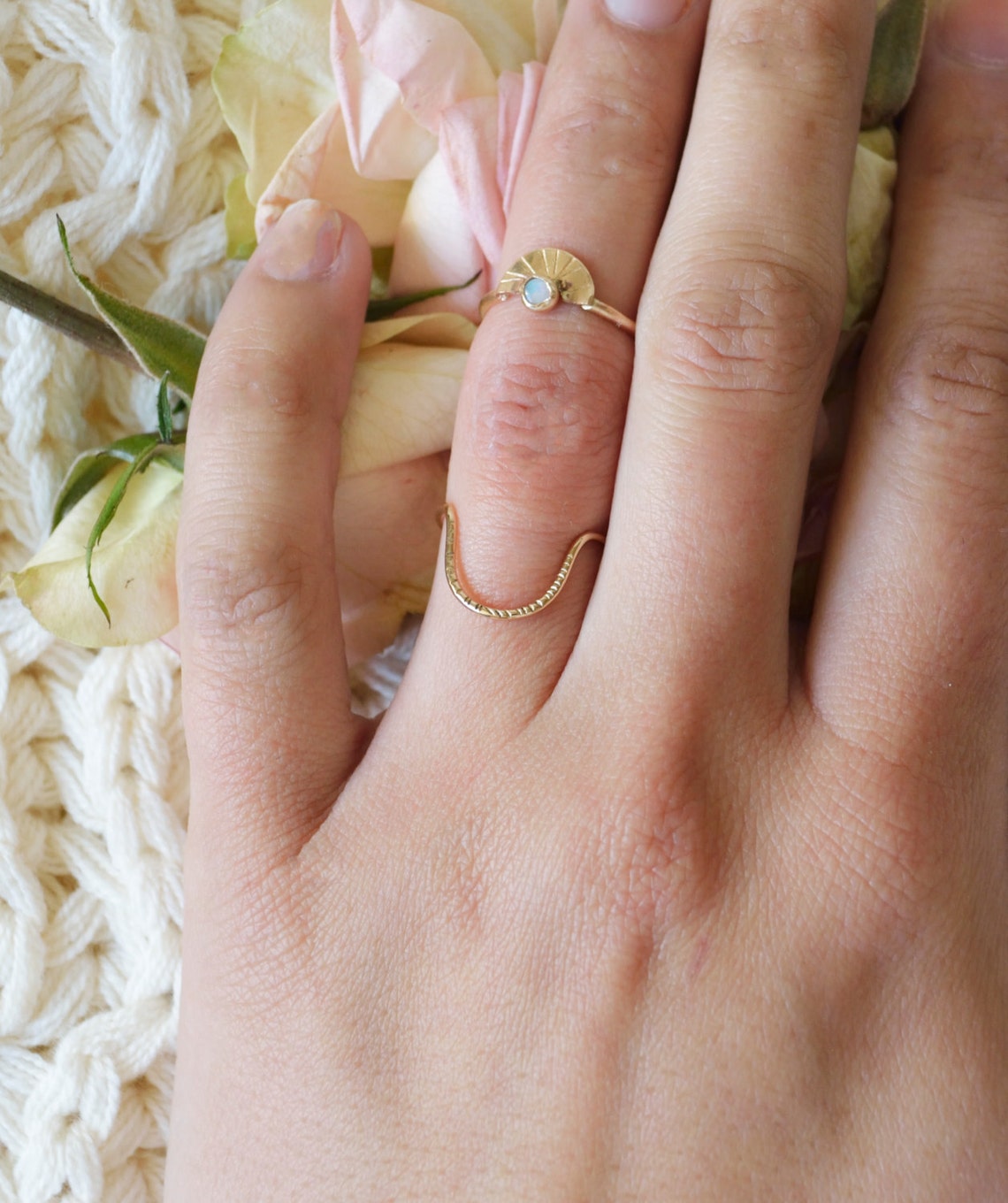 Arc Notch Ring - Etsy