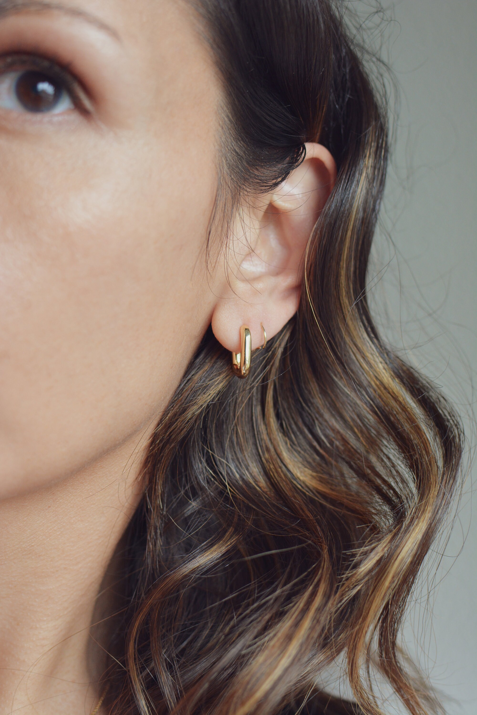 Chunky Oval Hoops - Etsy