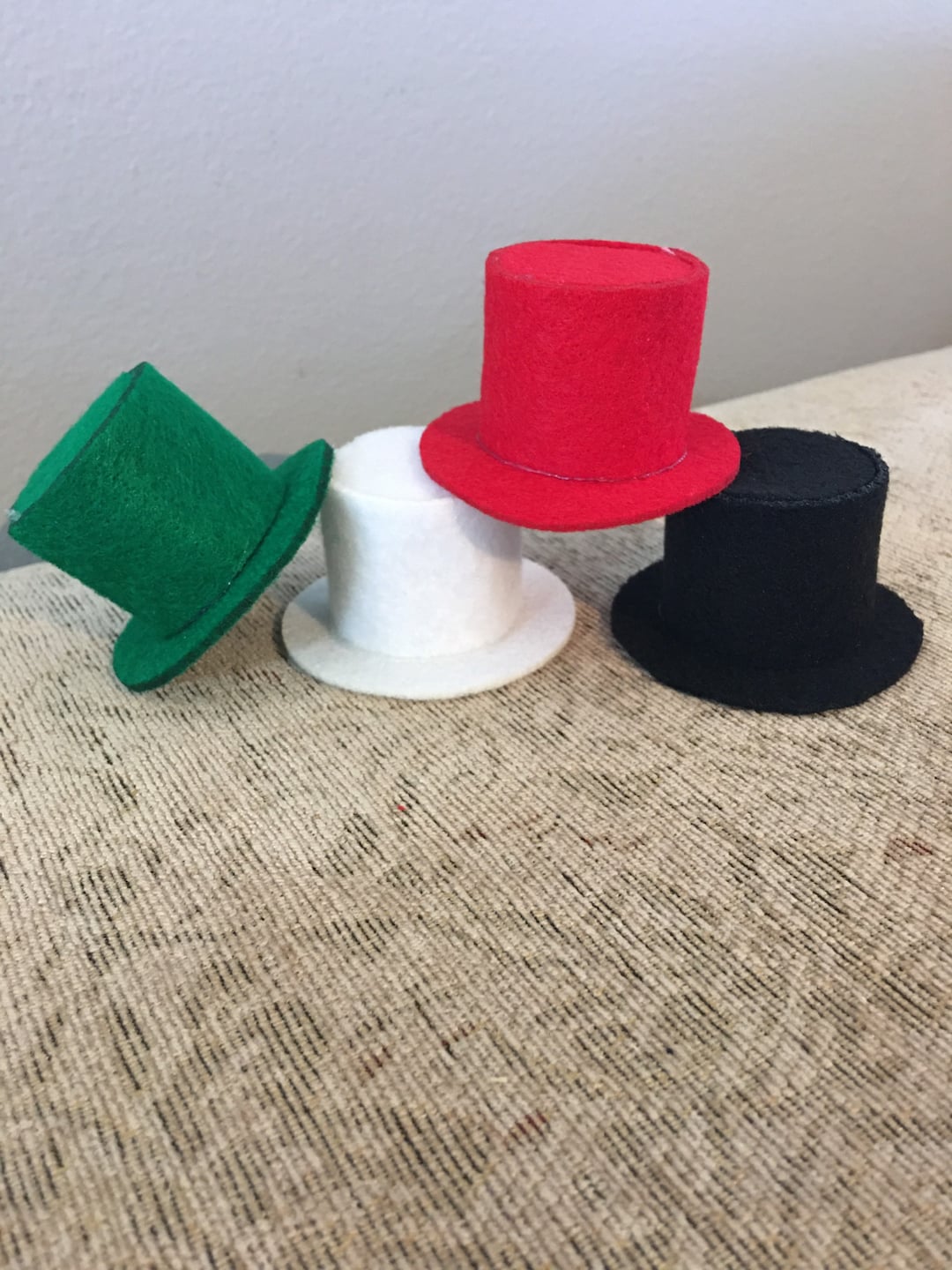 Small Top Hats, Custom, Felt, Doll Hat, Barbie, Miniature, Tiny, Small ...