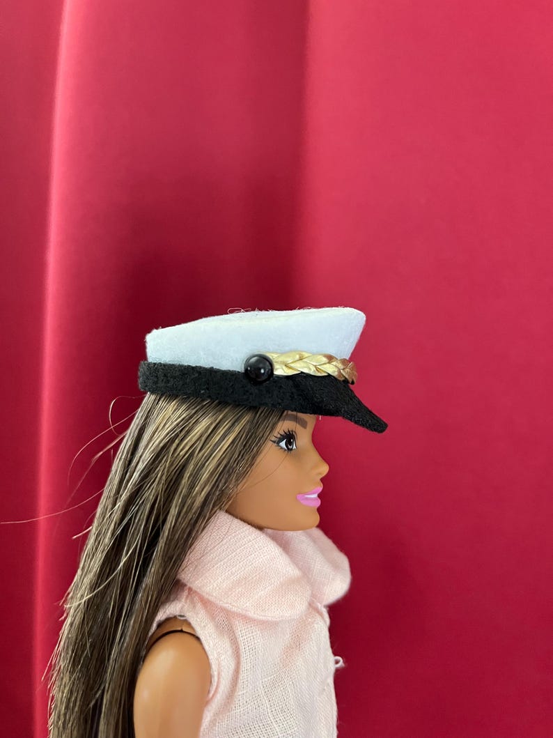 Mini Captains Hat, Custom, Felt, Doll Hat, Barbie, Miniature, Tiny ...
