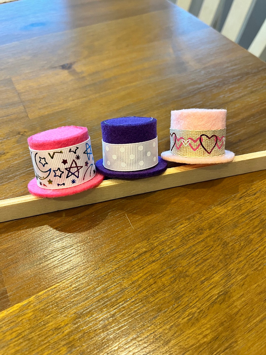 Mini Top Hats, Custom, Felt, Doll Hat, Barbie, Miniature, Tiny, Small ...