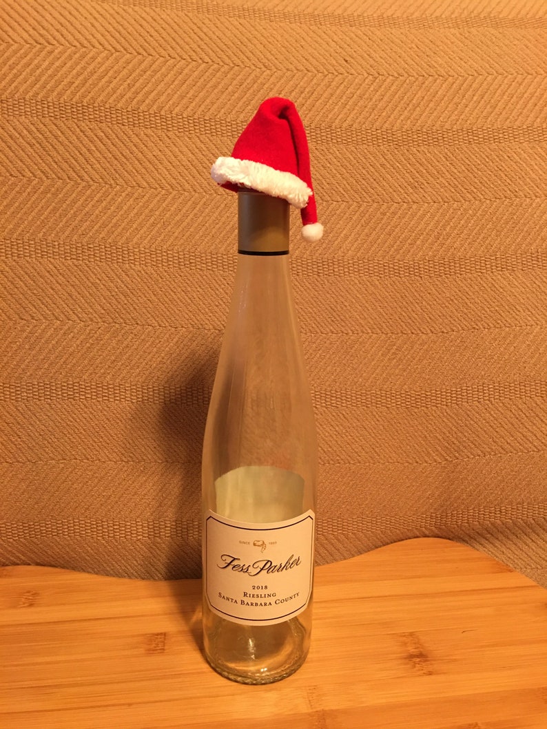 Mini Santa Hats, Miniature Hat, Gift, Bottle Cap, Wine Bottle Topper ...