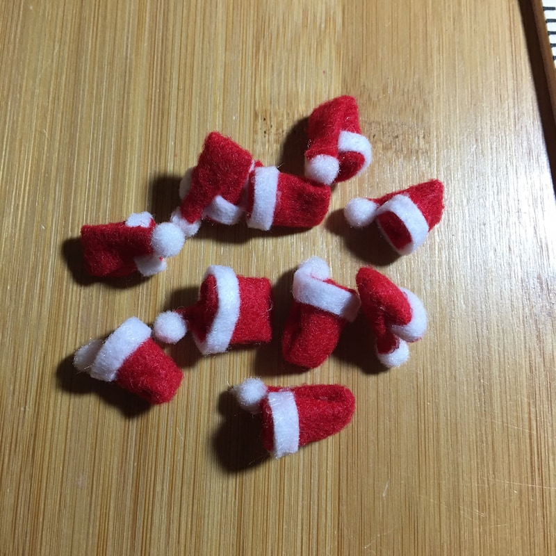 Micro Mini Santa Hats - Etsy