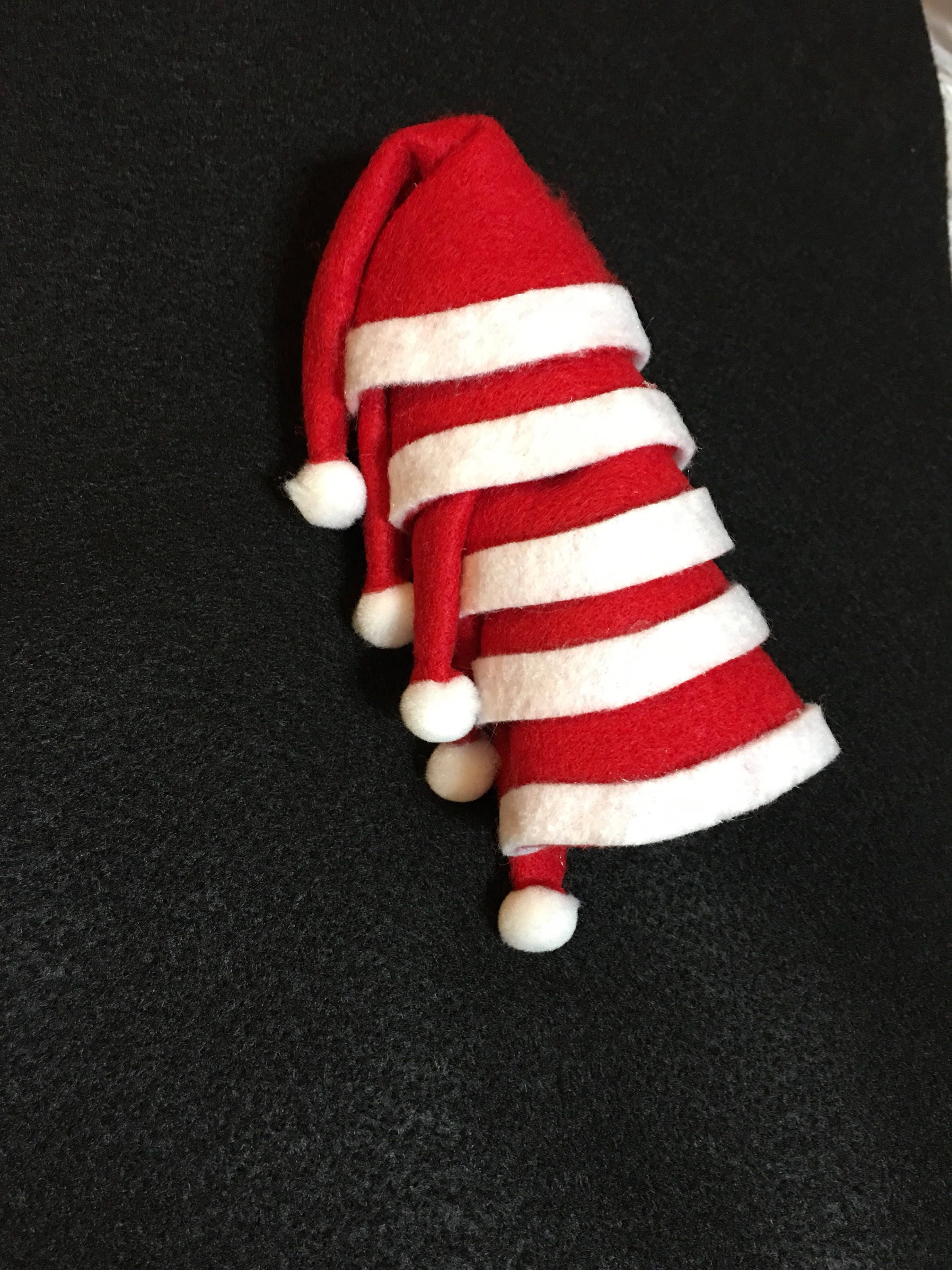 Mini, Santa Hats, Miniature Hat, Gift, Bottle Cap, Wine Bottle Topper ...