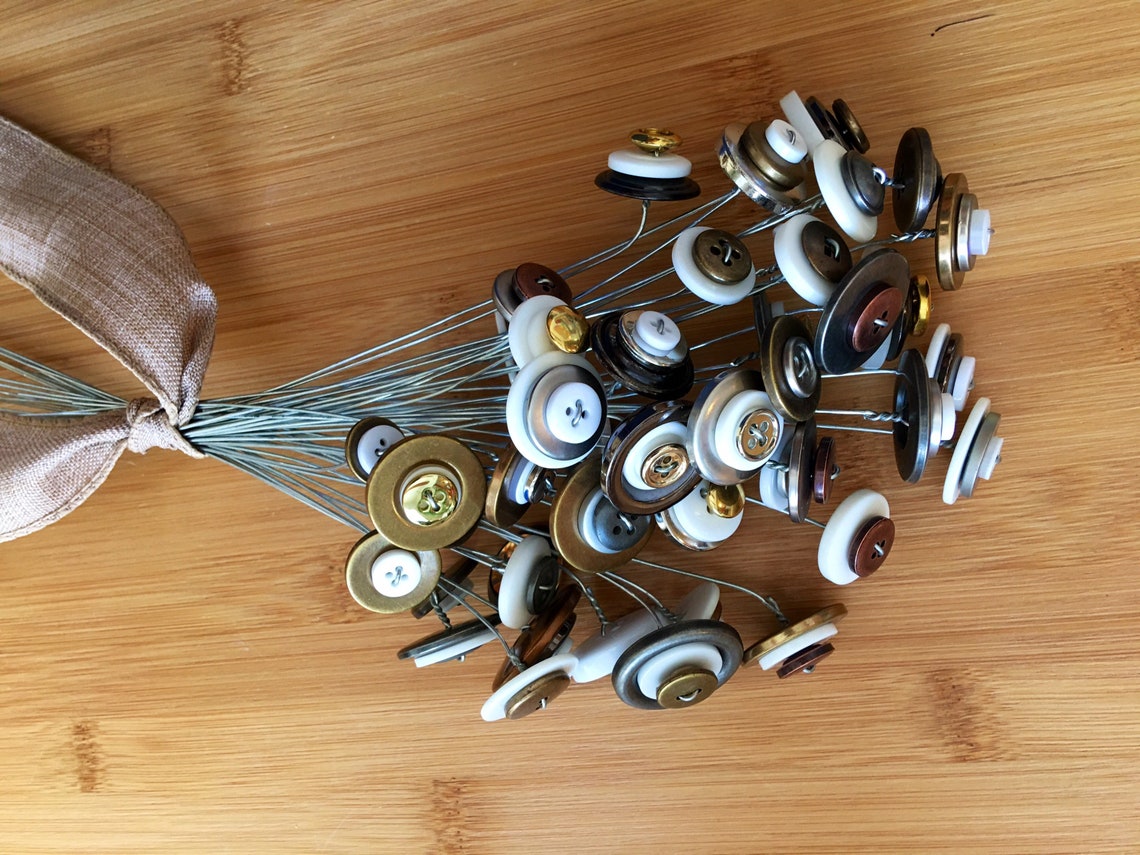 Button Flowers - Etsy