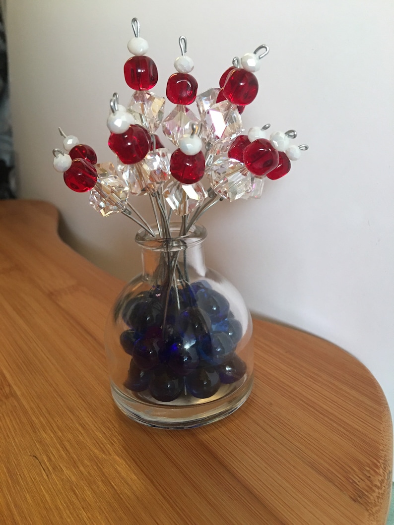 Glass/crystal Flowers Glass Bouquet Crystal Flower Bouquet - Etsy
