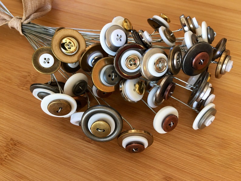 Button Flowers - Etsy