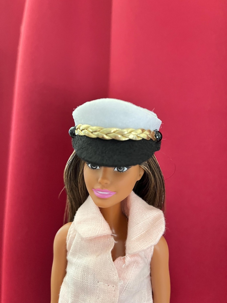 Mini Captains Hat, Custom, Felt, Doll Hat, Barbie, Miniature, Tiny ...