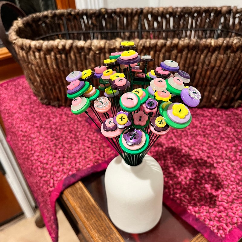 Button Flowers - Etsy