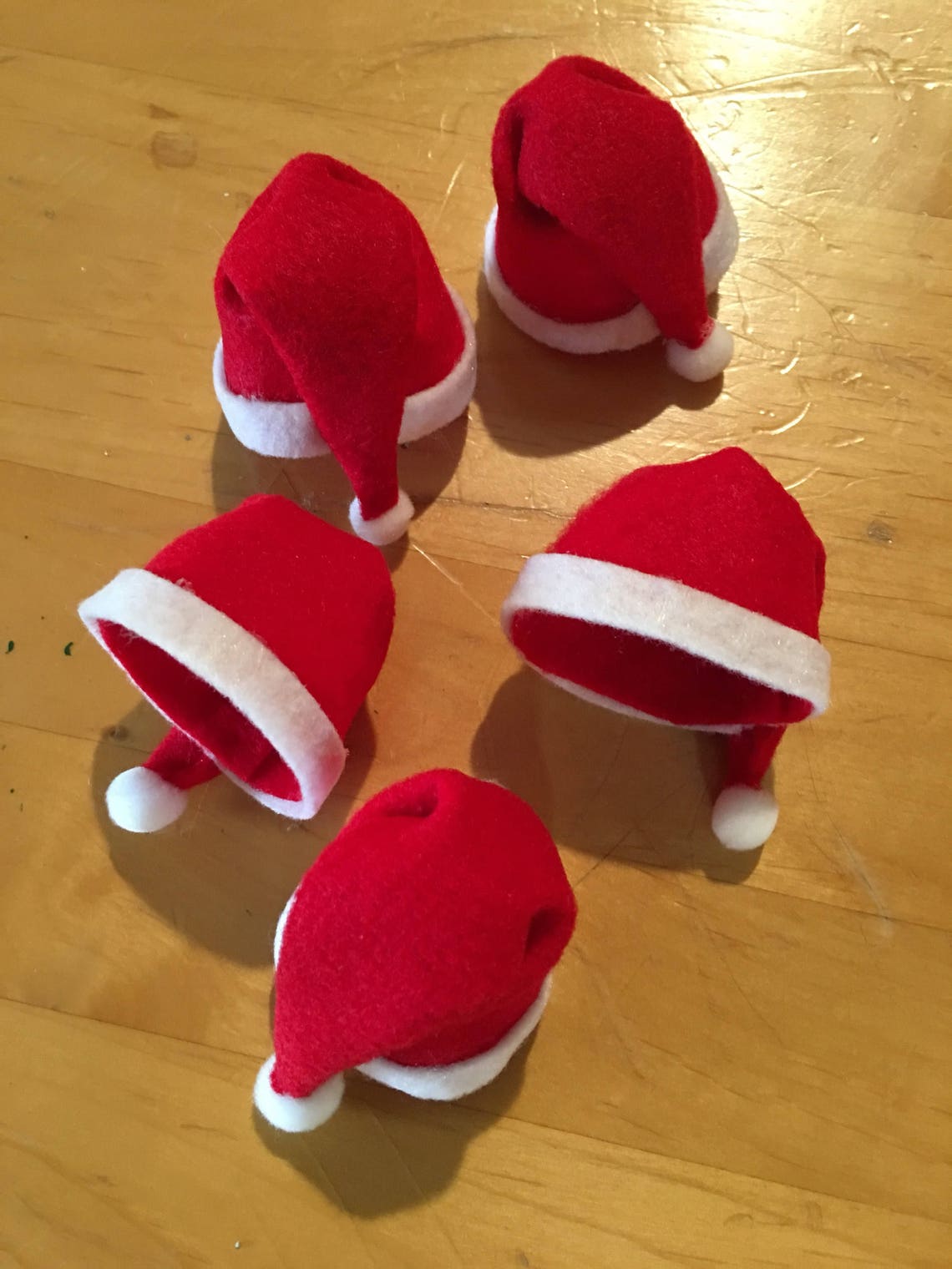 Mini, Santa Hats, Miniature Hat, Gift, Bottle Cap, Wine Bottle Topper ...