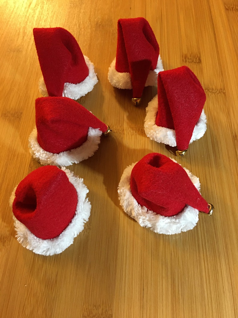 Mini Santa hats Miniature hat Gift Bottle cap Wine bottle | Etsy