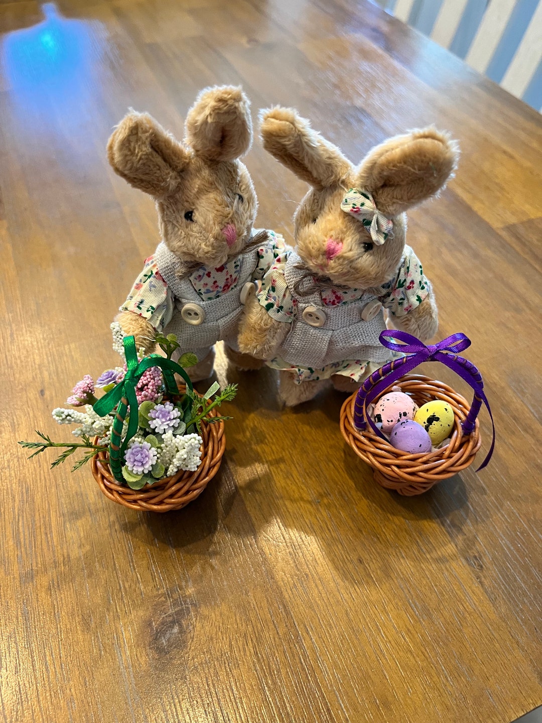 Little Easter Bunnies With Baskets - Etsy