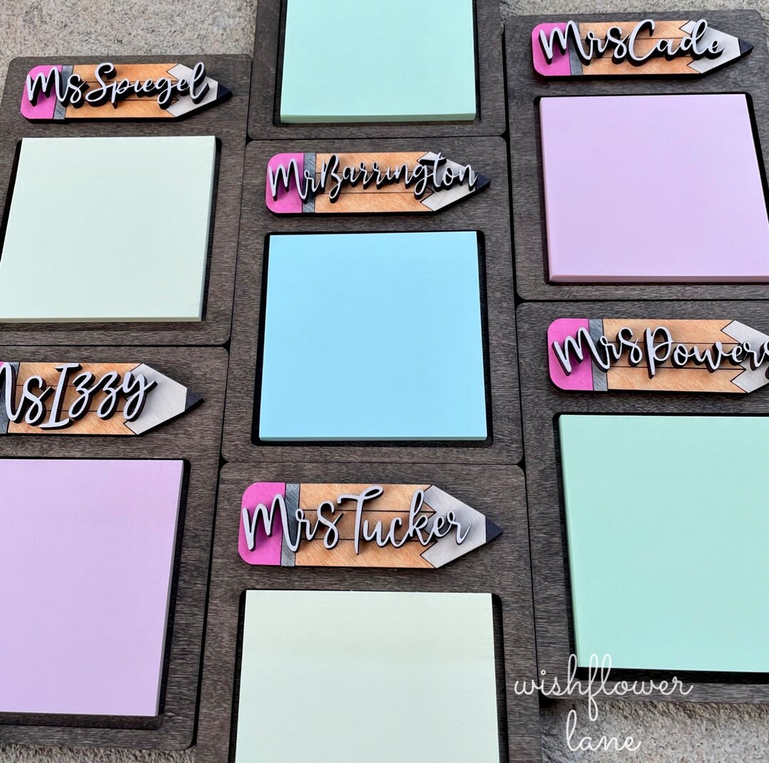 Teacher Sticky Note Holder - Etsy