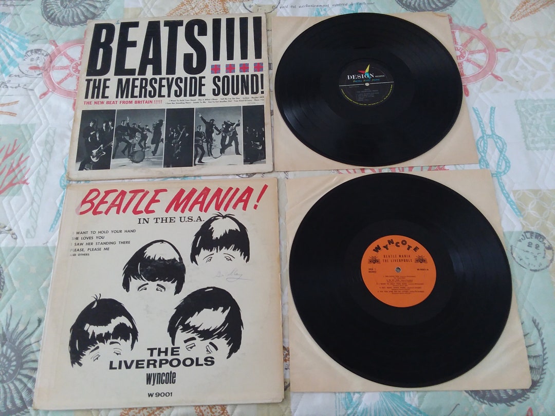 Vintage 2 Lp's 64 Beatlemania USA the Liverpools Wyncote Label W 9001 ...