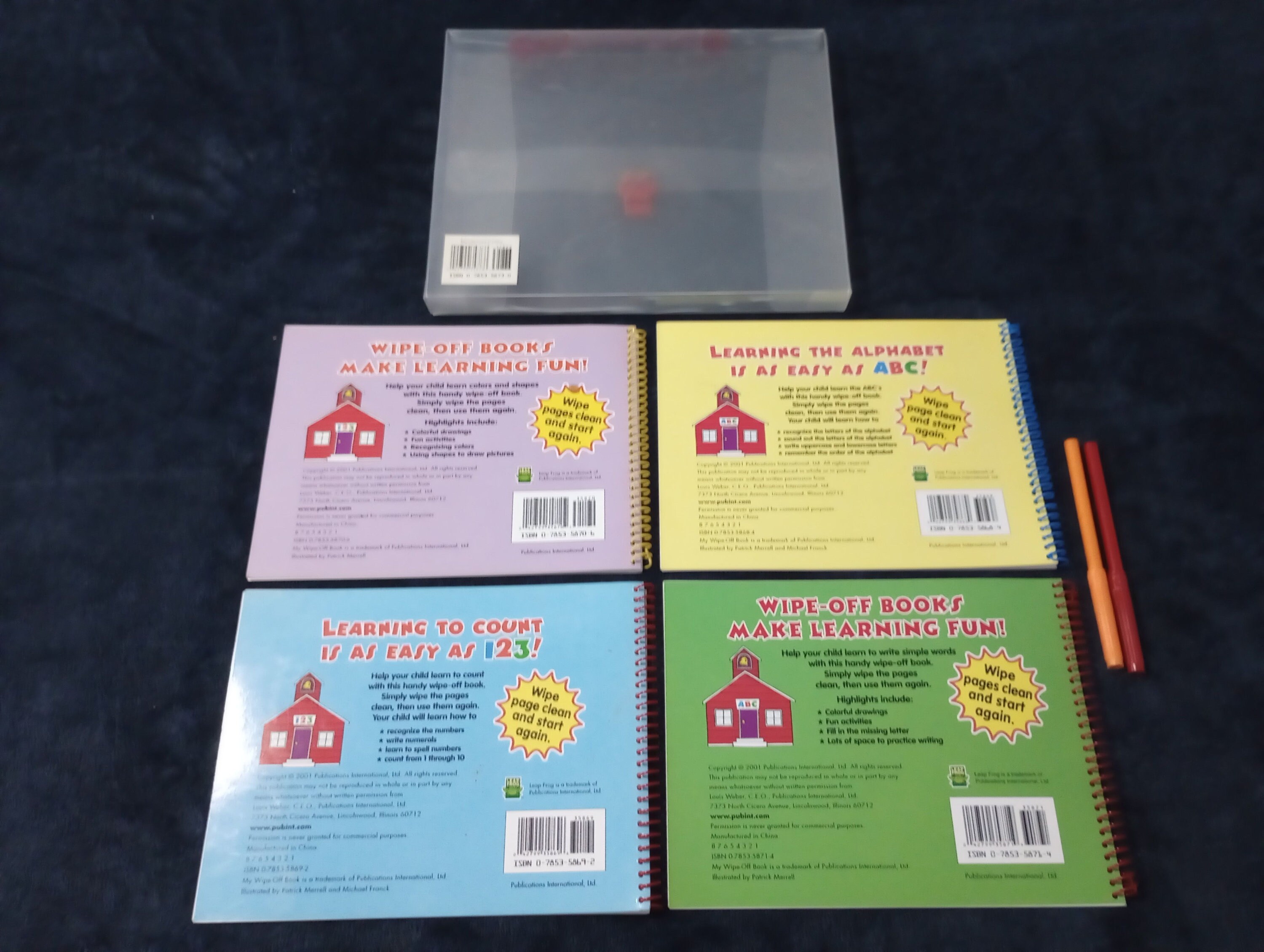 Vintage Lot of 4 My Wipe off Book-first Words-colors and Shapes ...