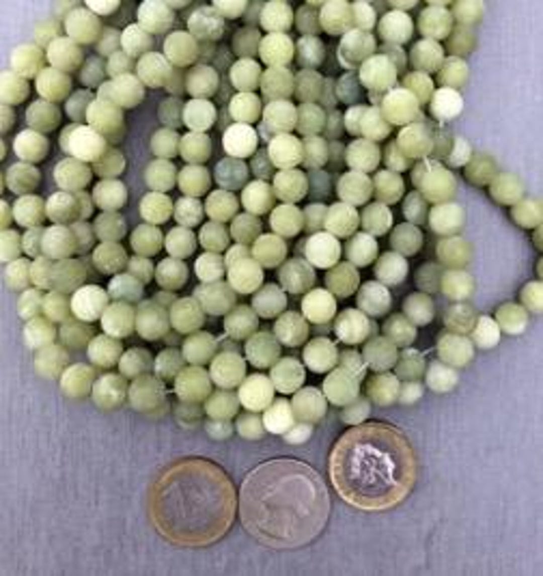 Connemara Marble Beads 8mm Mainly Pale Colour. Irish National Gemstone ...