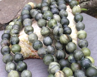 5 Connemara Marble Shamrock Beads 12mm Irish National Gemstone. Jewelry ...