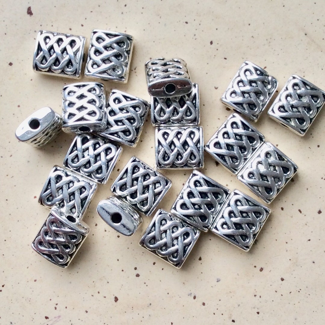 15 10x9x4 Celtic Beads Rectangular Celtic Beads Irish Scottish Welsh ...