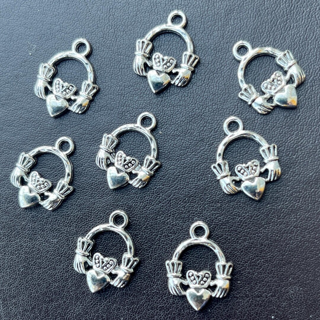 8 Irish Claddagh Charms. Irish Design Charms. Irish Charms for Earrings ...