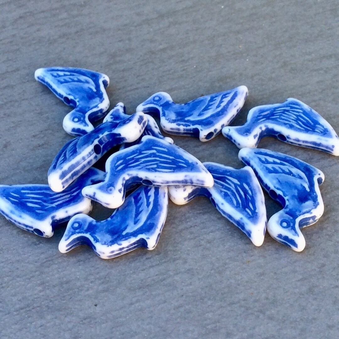 10 Blue Duck Beads Bird Beads Wildlife Beads Mallard Beads. Resin Duck ...