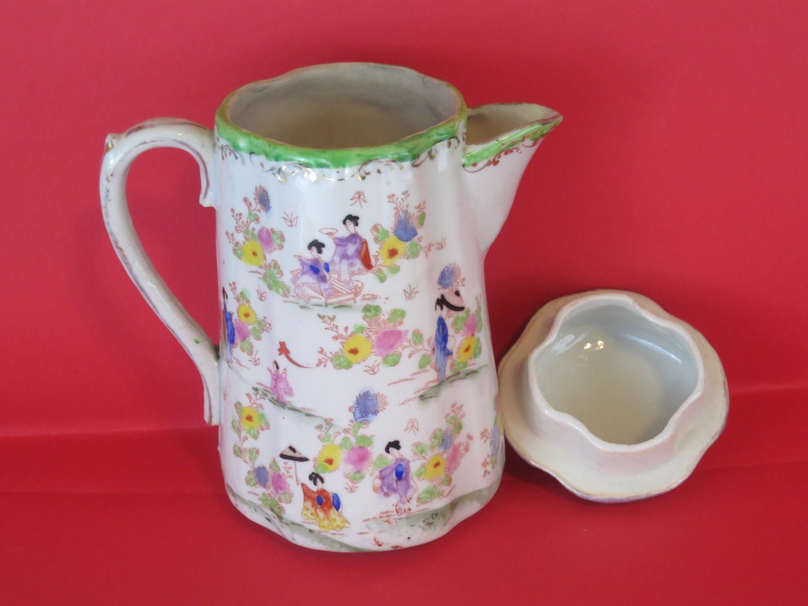 Vintage Asian Chocolate Pot - Etsy