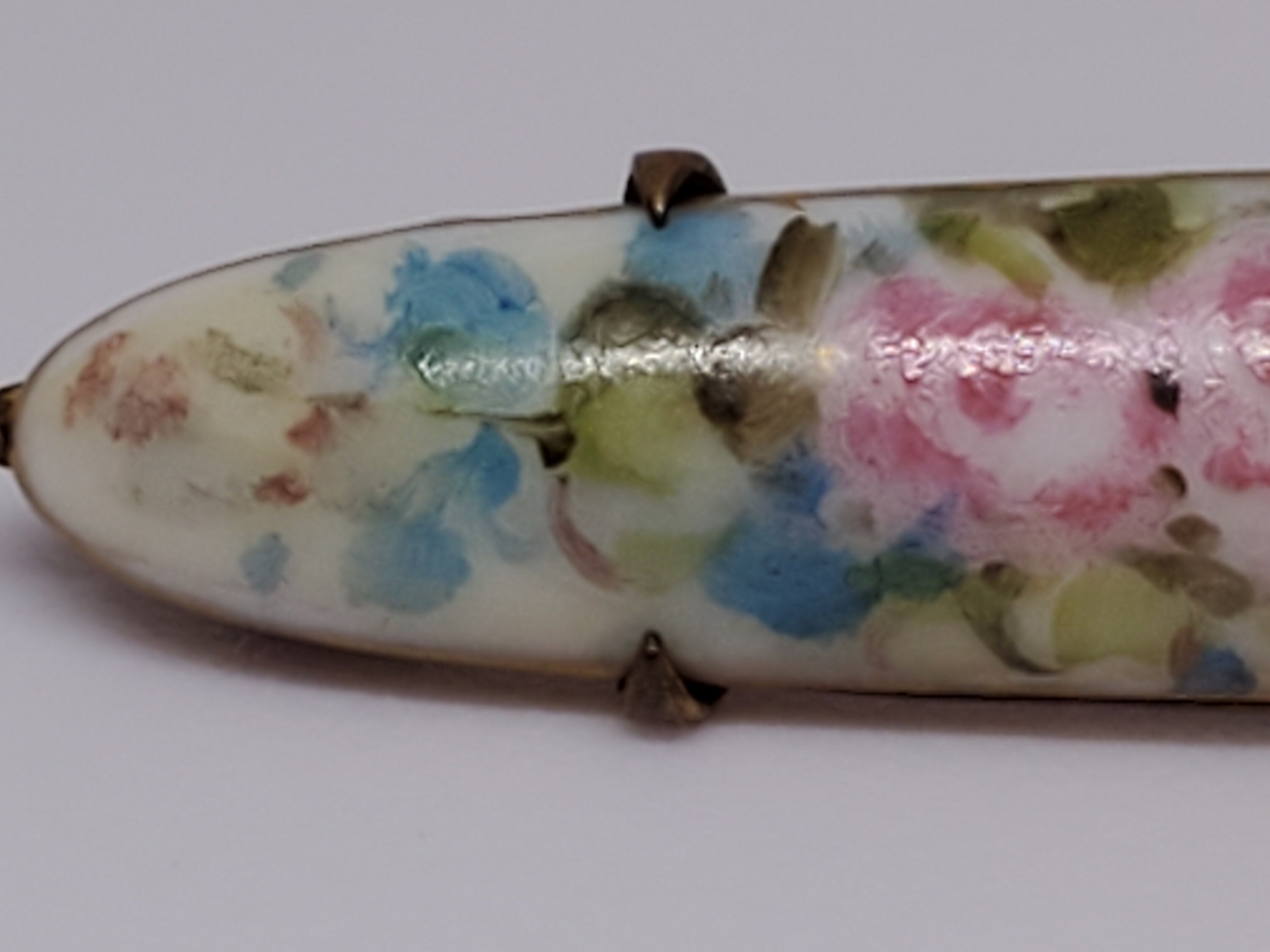 Victorian Hand Painted C Clasp Brooch - Etsy
