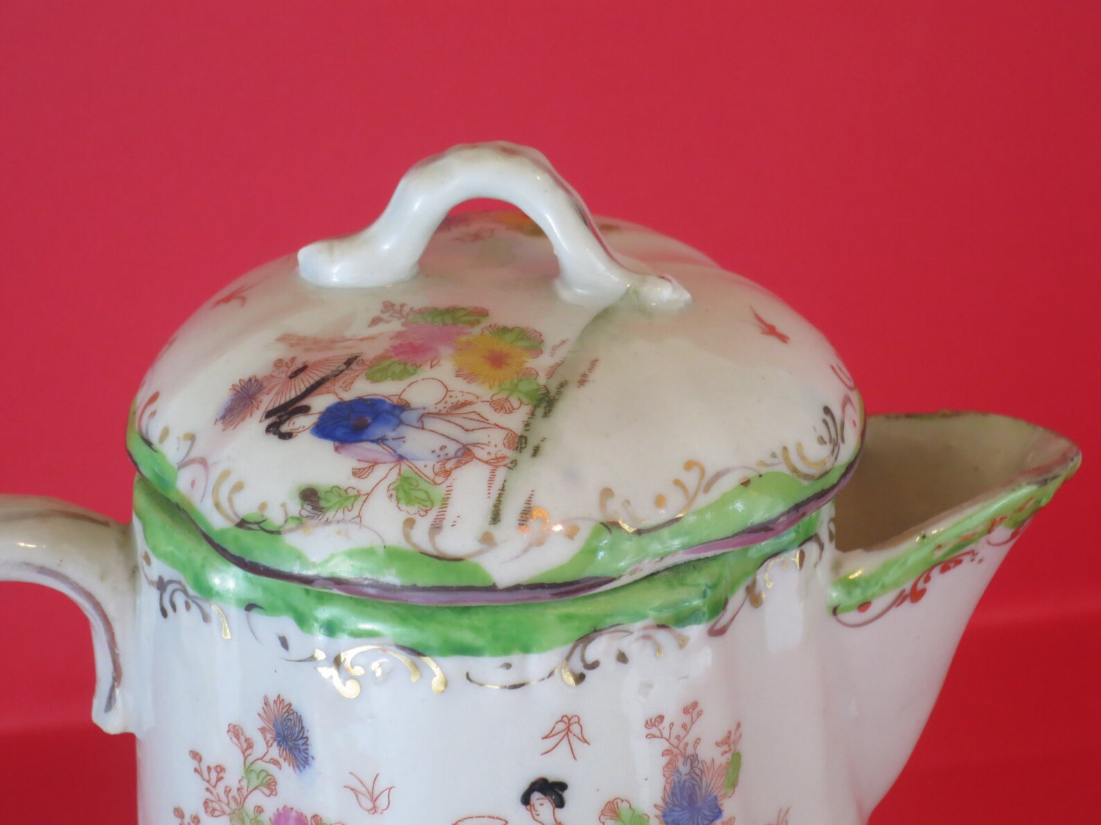 Vintage Asian Chocolate Pot - Etsy