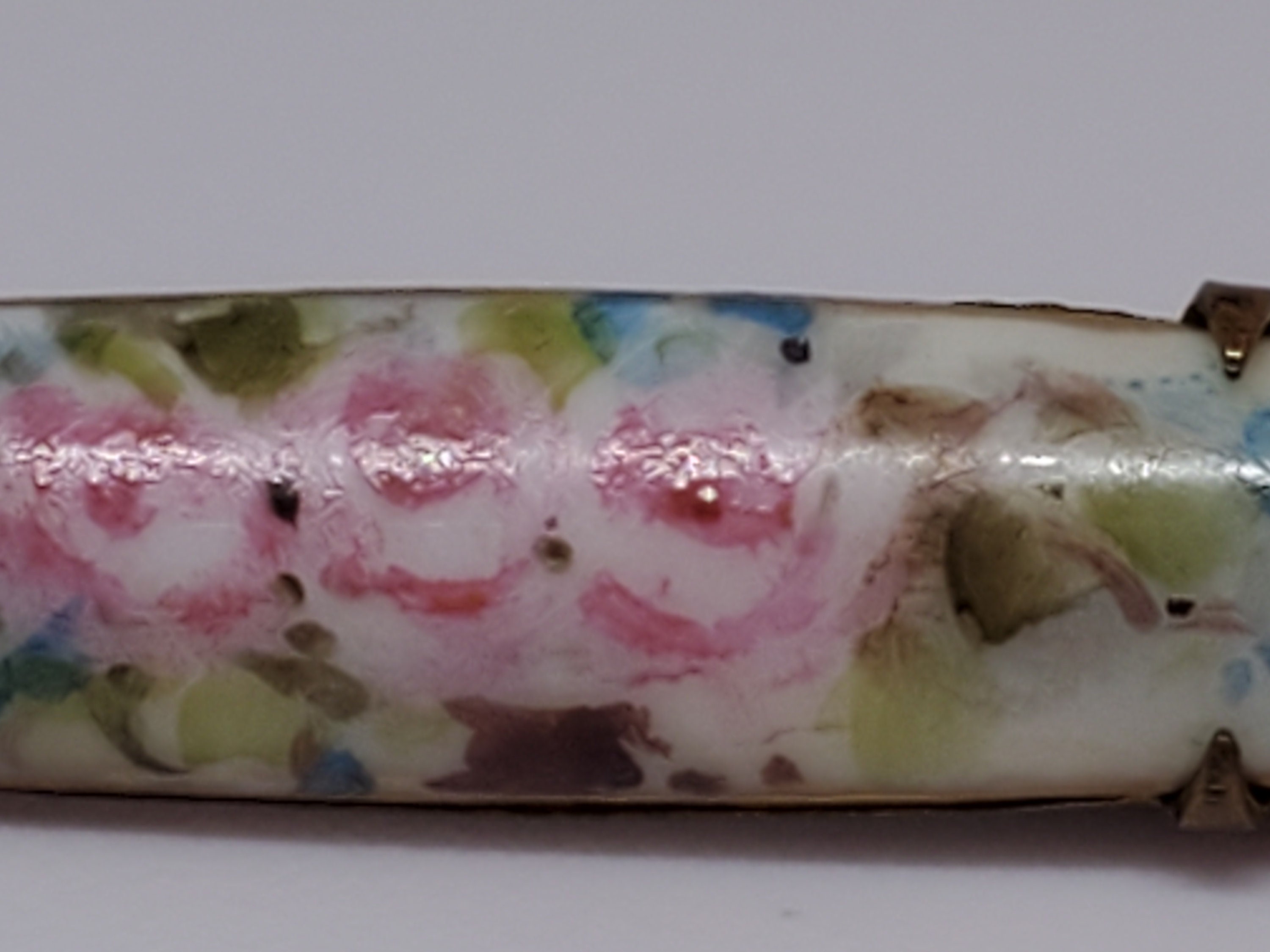 Victorian Hand Painted C Clasp Brooch - Etsy