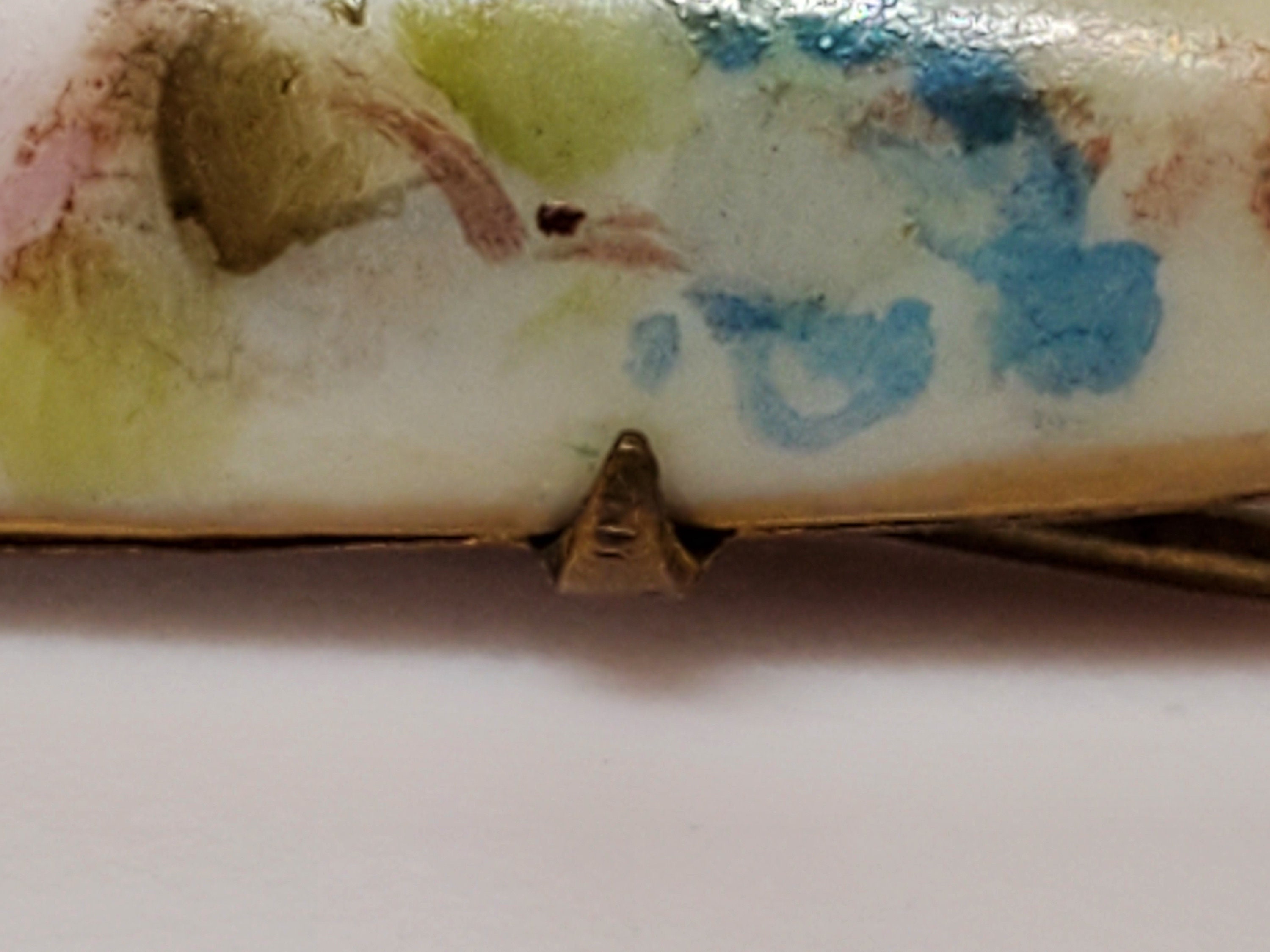 Victorian Hand Painted C Clasp Brooch - Etsy