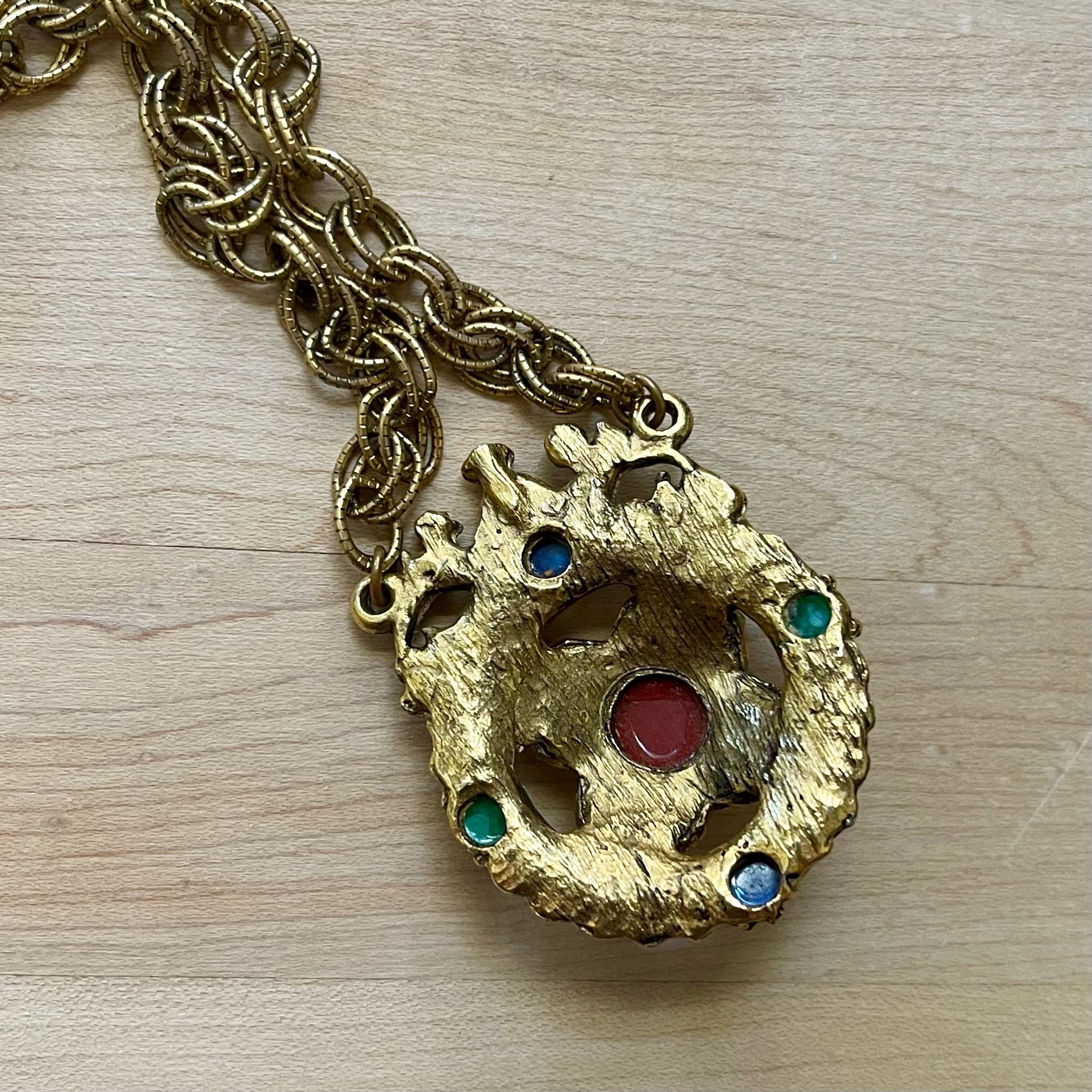 Vintage Gold Tone Maltese Cross Pendant Necklace, Maltese Cross Pendant ...