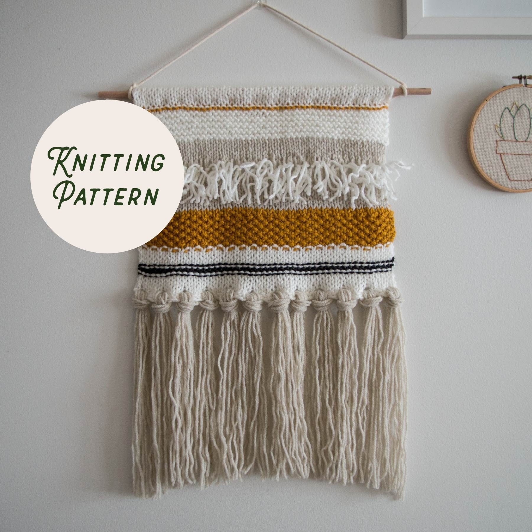 KNITTING PATTERN - Gwyneth - Wall Hanging - Knitted / Woven Wall ...