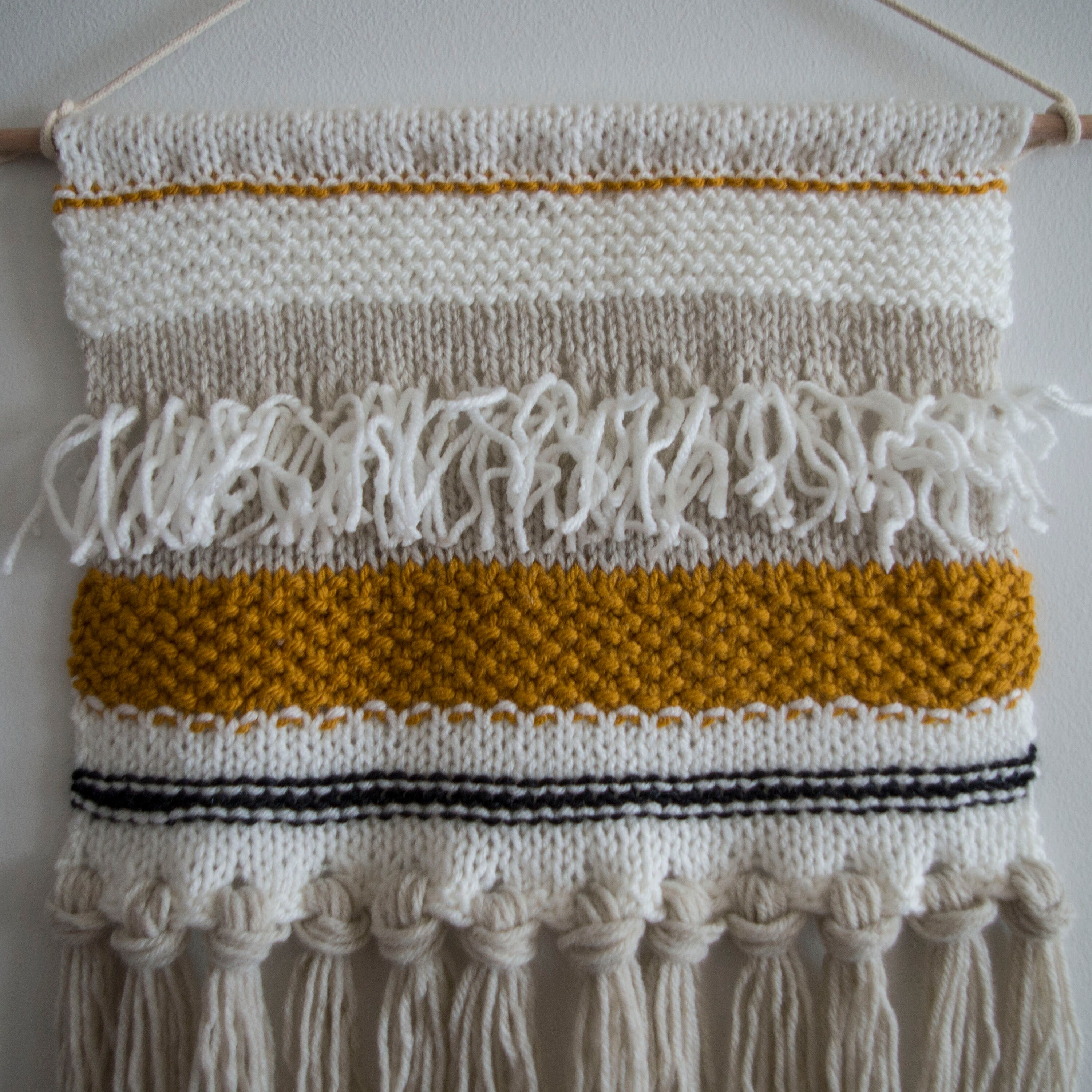 KNITTING PATTERN - Gwyneth - Wall Hanging - Knitted / Woven Wall ...