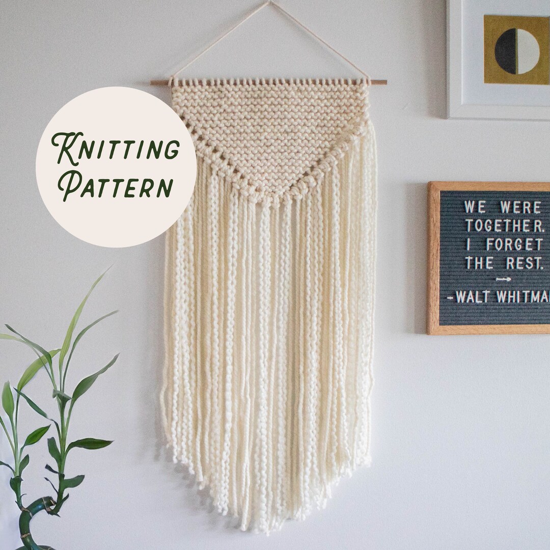 KNITTING PATTERN - Ethel - Wall Hanging - Knitted / Woven Wall Hanging ...