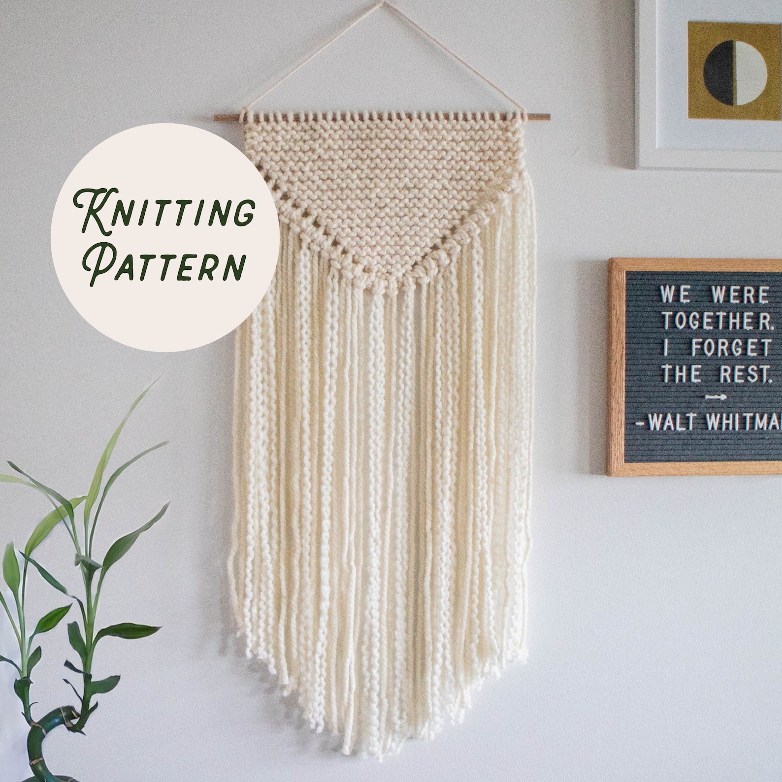 KNITTING PATTERN - Ethel - Wall Hanging - Knitted / Woven Wall Hanging ...