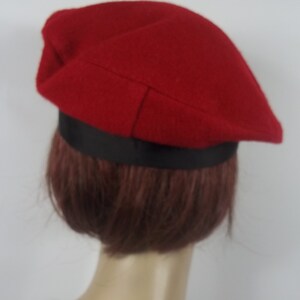 Wool, Beret, Red, Studded, Designer, Fashion, Beret, French, Military ...