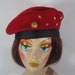 Wool Beret Red Studded Designer Fashion Beret French - Etsy