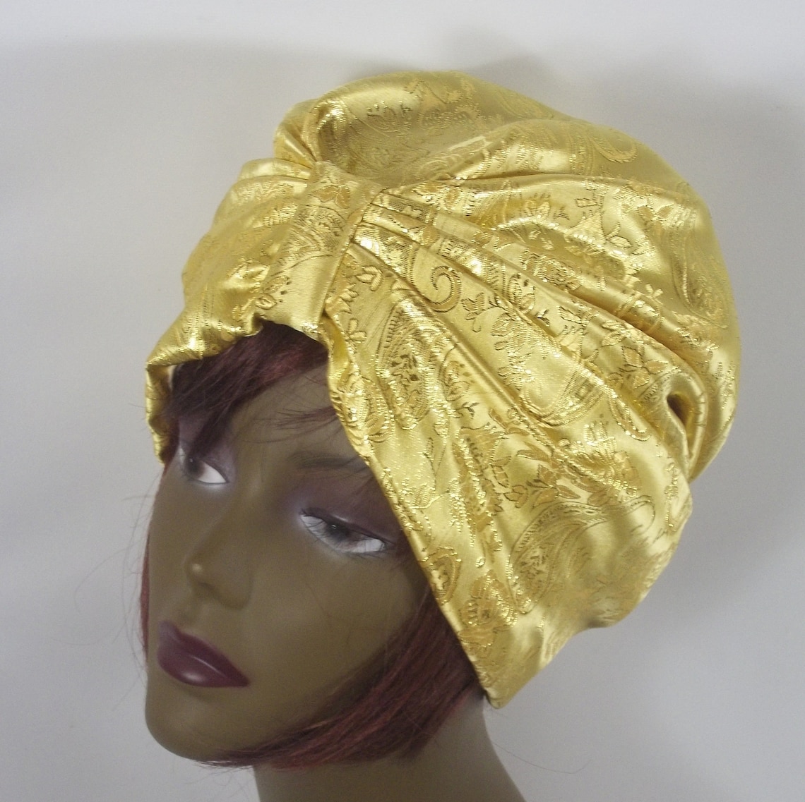 Gold Brocade Fashion Turban Hat Designer Dressy Turban - Etsy