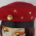 Wool Beret Red Studded Designer Fashion Beret French - Etsy