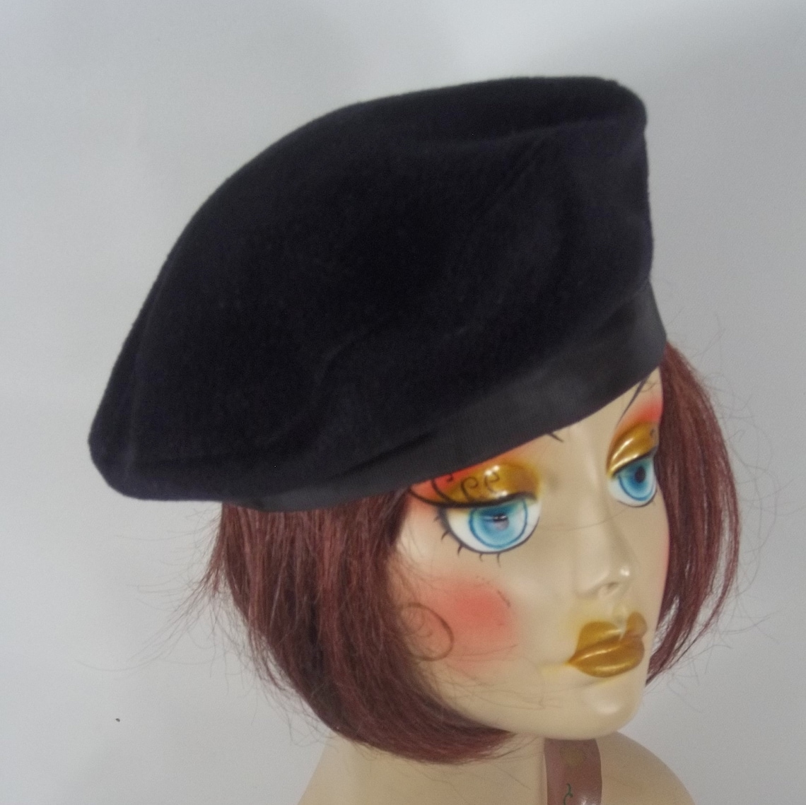 Wool Beret, Black, Designer Beret, Fashion Beret, Vintage Style Beret ...