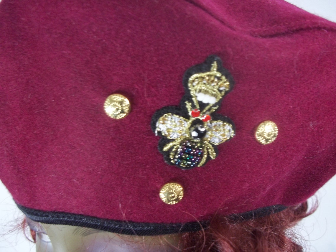 Wool Beret Black Designer Beret Fashion Beret Vintage | Etsy