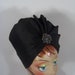 Faux Silk, Tall, High, Turban, Dressy, Black, Fashion, Turban, Church ...