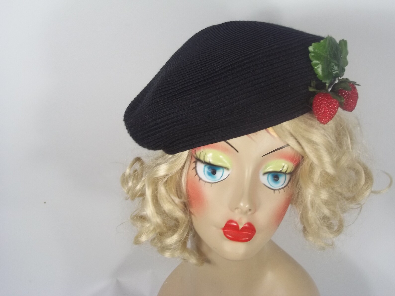 Straw Beret Black Beret Designer Beret Fashion French - Etsy