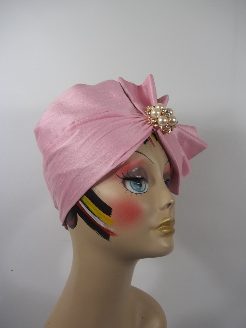 Faux Silk Tall High Volume Turban Dressy Turban Pink - Etsy