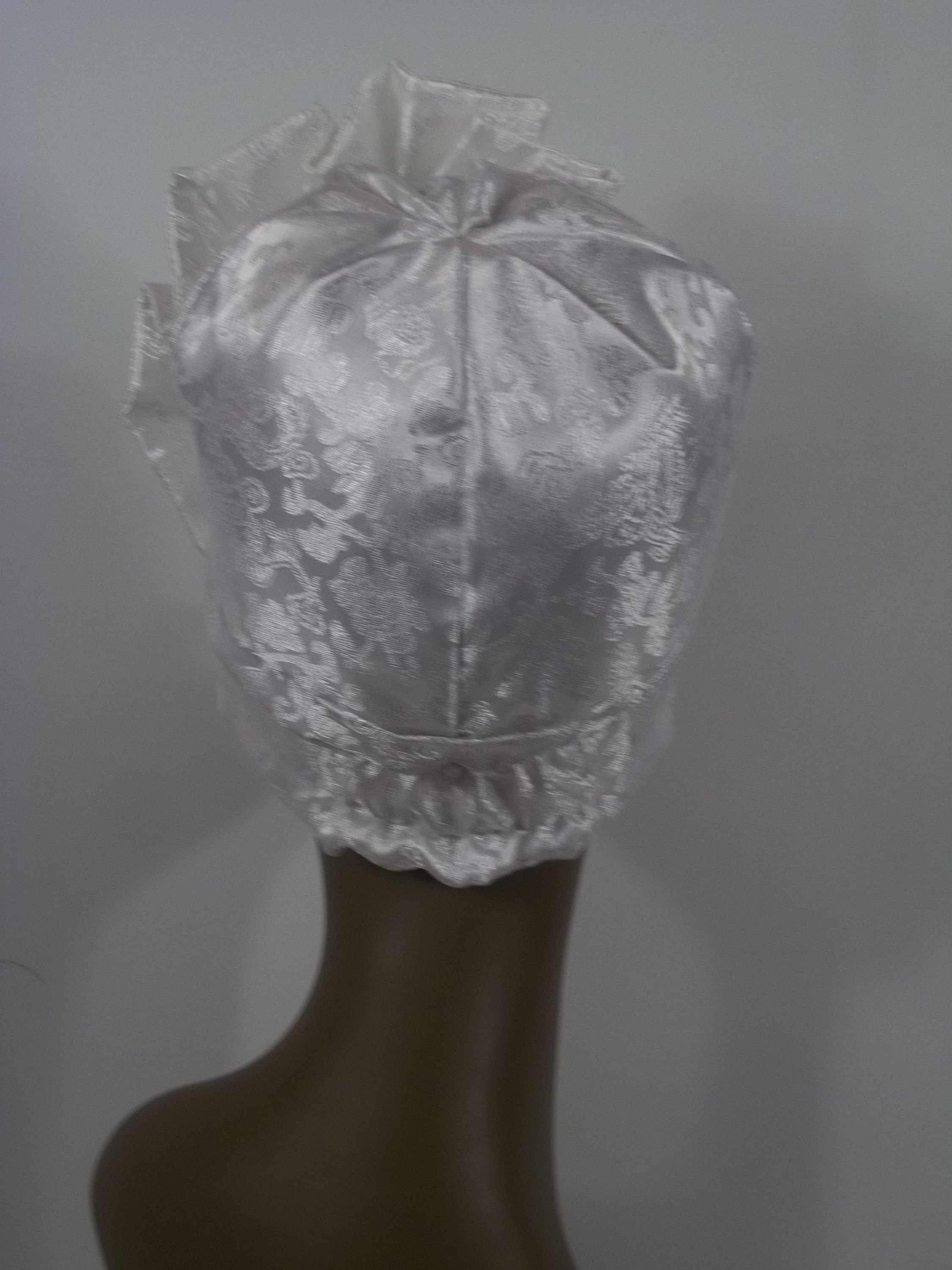 Silky Satin, Tall, High Volume, Turban, Wedding Turban, White, Dressy ...