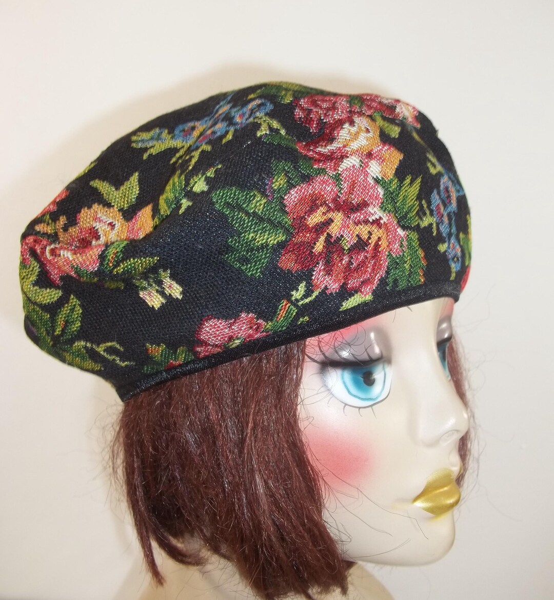 Tapestry, Beret, Multi Color, Boho, Beret, Hat, Fashion, Designer ...