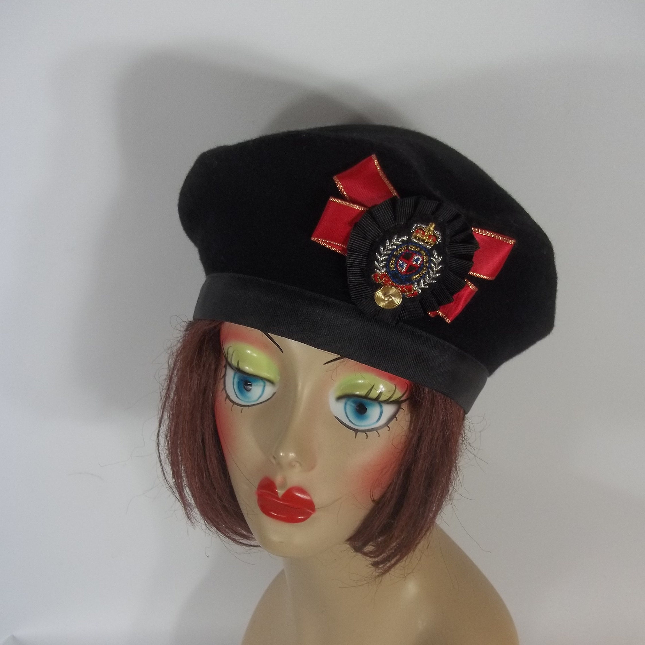 Wool Black Beret Designer Fashion Military Beret Royal - Etsy