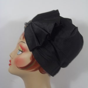 Faux Silk, Tall, High, Turban, Dressy, Black, Fashion, Turban, Church ...